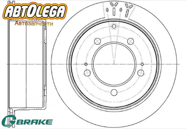 Диск тормозной задний G-brake Toyota Land Cruiser FZJ / HZJ105 98-07 ...