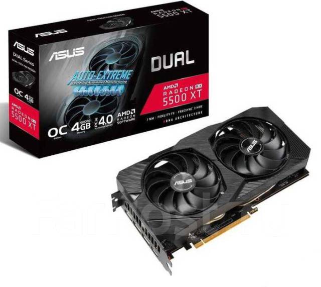 Видеокарта ASUS Dual Radeon RX 5500 XT EVO! Гарантия iOn - Видеоадаптеры во Владивостоке