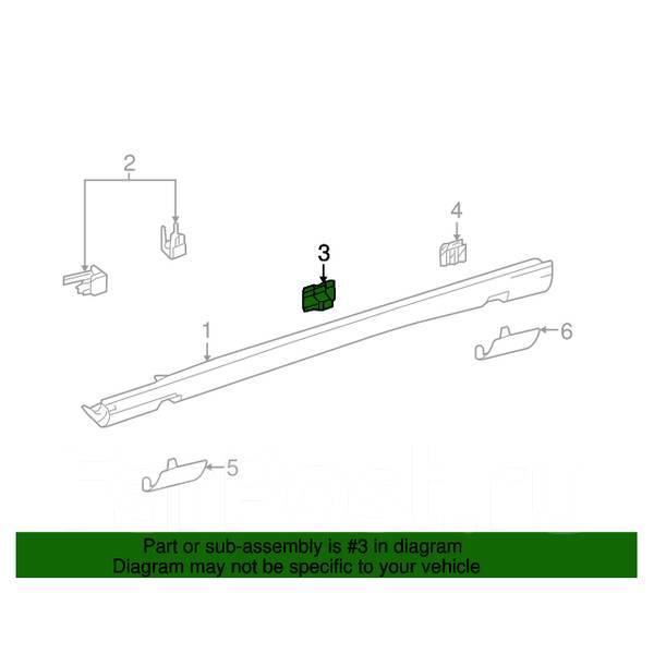 Клипса крепления порога Mercedes E/CLS W212/218 A0019910271 купить в ...