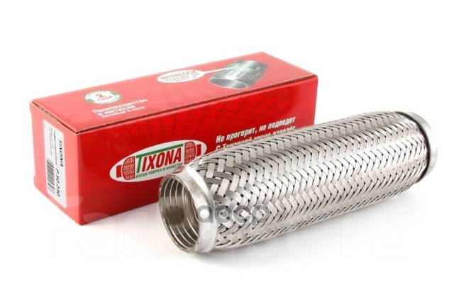 Гофра глушителя (50 x 230 mm. ) /steel AISI 304 with interlock/ Tixona ...