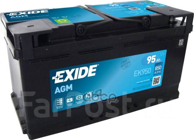 Аккумуляторная Батарея Micro-Hybrid Agm New! [12v 95ah 850a B13] Exide ...