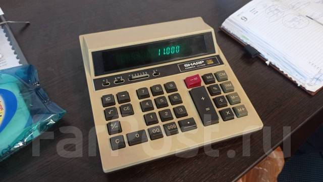 Ретро калькулятор Sharp Compet CS-2122D, б/у, в наличии. Цена: 200₽ во Владивостоке