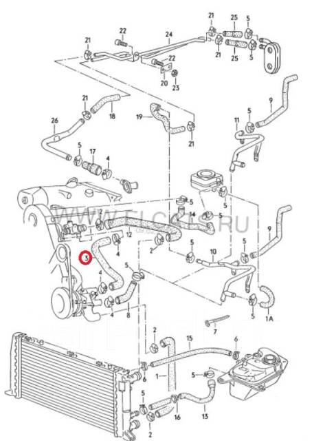 Патрубок системы охлаждения Audi 80 B3 1989 053121053 89/B3 3A купить в ...
