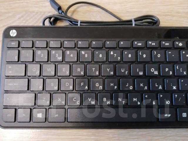 Клавиатура HP SK-2028 USB, низкопрофильная, черная как новая, б/у, в ...