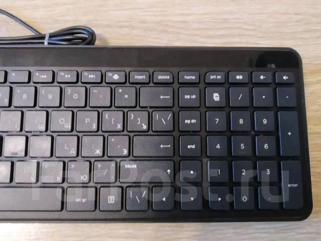 Клавиатура HP SK-2028 USB, низкопрофильная, черная как новая, б/у, в ...