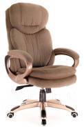 Кресло руководителя офисное Everprof Boss T Ткань Коричневый, серый, колеса, бескаркасное, 68,0 ...