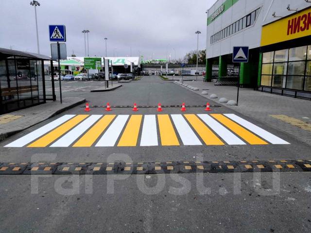 Нанесение дорожной разметки от 50 рублей за м/п. Разметка паркингов во ...