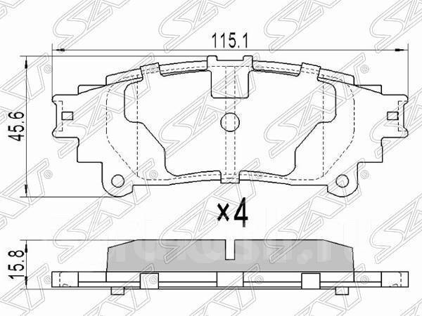 Колодки зад. Akebono Toyota Prius ZVW 4# Highlander 5# Lexus RX350/450 ...