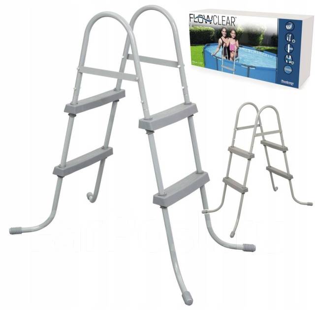 Лестница для бассейна Bestway 58430, 2 ступени, 84см, новый, в наличии ...
