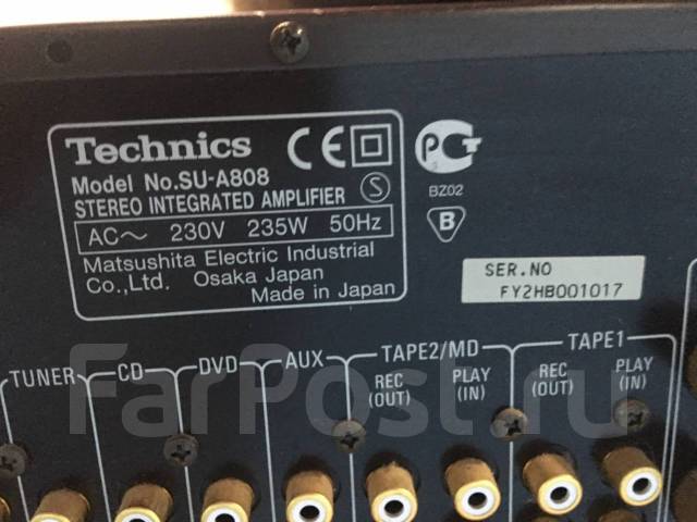 Усилитель Technics SU-A808, б/у, в наличии. Цена: 13 000₽ во Владивостоке