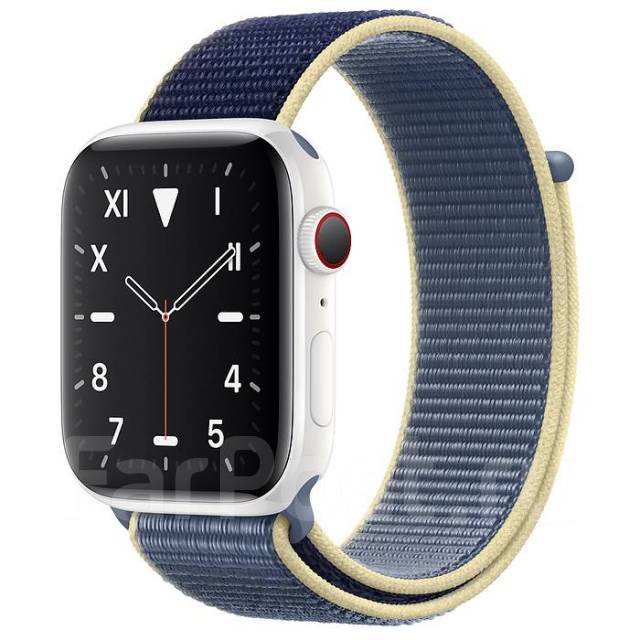 Apple Watch Series 5 44mm White Ceramic Alaskan Blue Sport Loop! Айтек ...