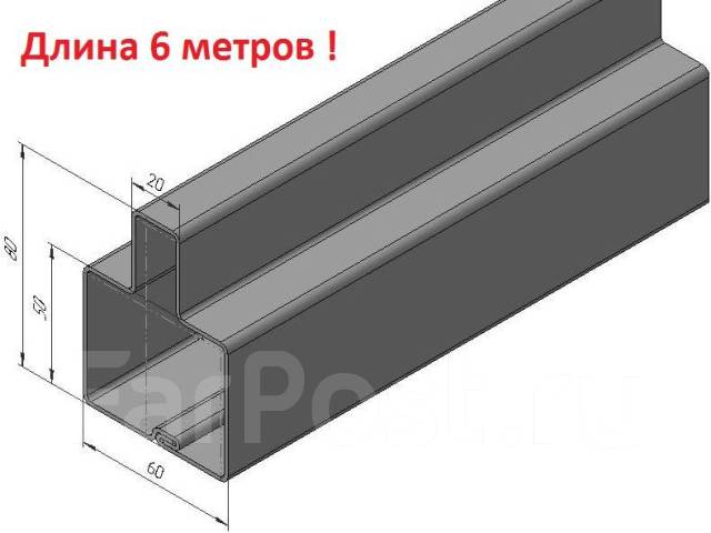 Т-профиль – для сбора каркаса откатных ворот. 6000м, в наличии. Цена: 3 ...
