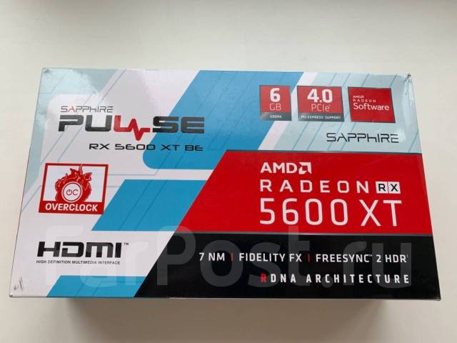 Видеокарта AMD Radeon RX 5600 XT 6GB Sapphire Pulse, б/у, в наличии ...