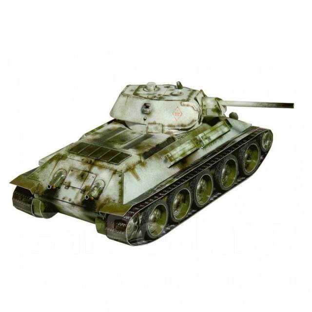 Танк Т-34 образца 1941 г. «Белый камуфляж» (Сборная модель из картона ...
