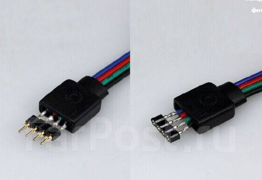 Коннектор 4 pin для RGB ленты (папа-мама), новый, в наличии. Цена: 50 ...