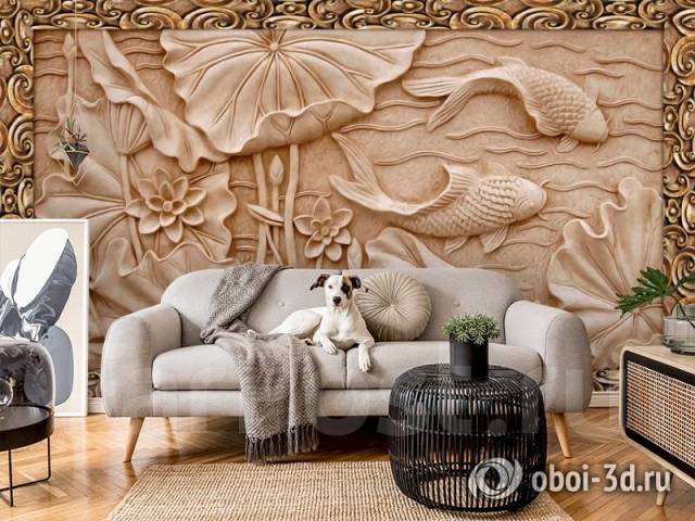 3D Фотообои «Резьба по дереву в китайском стиле». Цена: 1 350₽ во ...