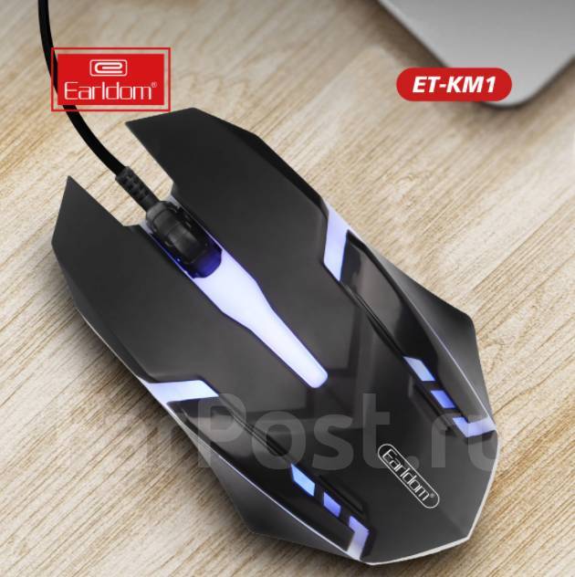 Игровая мышка Earldom KM1 с цветной подсветкой, новый, в наличии. Цена: 720₽ во Владивостоке