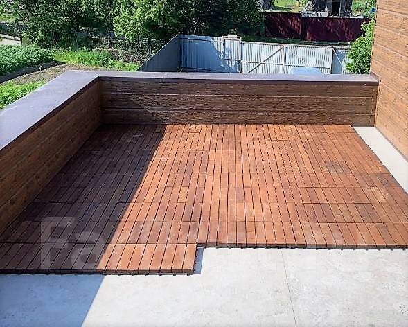 Садовый (террасный) паркет из термообработанной лиственницы - не ДПК, в ...