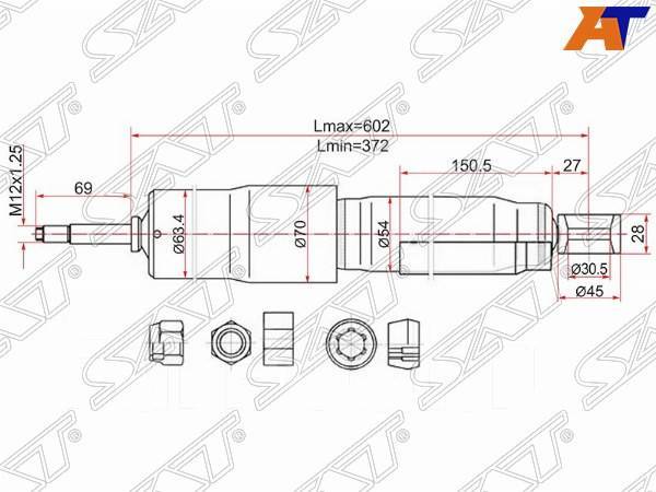 Амортизатор Toyota LAND Cruiser, Toyota LAND Cruiser 80, Toyota LAND ...