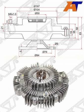 Вискомуфта Lexus LX, Lexus LX470, Lexus LX470 98-07, Toyota, Toyota ...