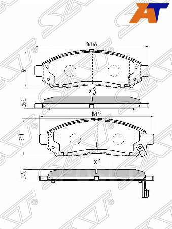 Колодки тормозные Landy SC25, Landy SNC25, Navara D40, Nissan Navara ...