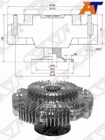 Вискомуфта Toyota, Toyota LAND Cruiser, Toyota LAND Cruiser 100, Toyota ...