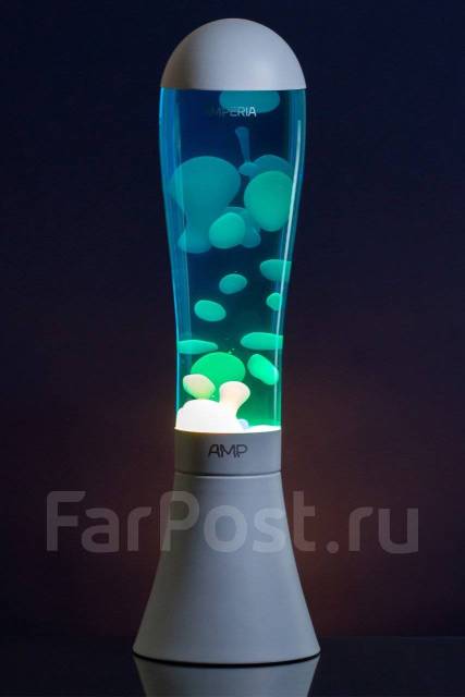 Лава-лампа Amperia Heavy Белая/Синяя (75см) AMP-HY-002, новый, в ...