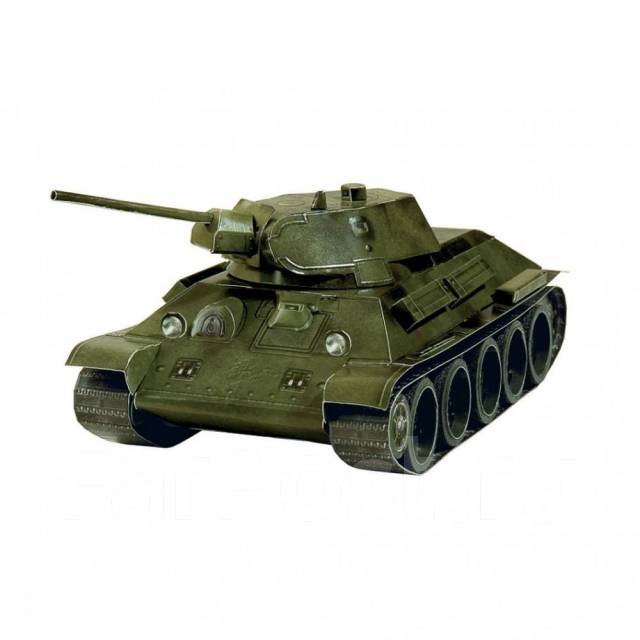 Танк Т-34 образца 1941 г. (Сборная модель из картона) - Игрушки в ...