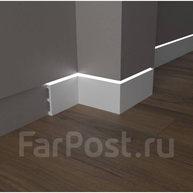 Плинтус напольный ударопрочный под покраску Decor-Dizayn DD709 100мм, в ...