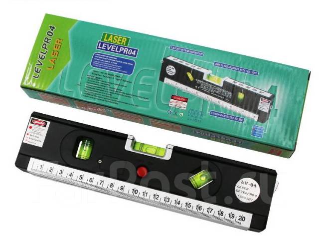 Лазерный уровень Laser Level Pro 4 (230 мм), встроенная рулетка, новый ...