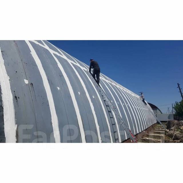 Жидкая наливная кровля Elastomeric для гаража, ангара, коричневая, в ...