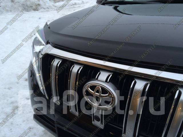 Дефлектор на капот Toyota Prado 150 2014-2017 EGR, мухобойка Прадо 150 ...