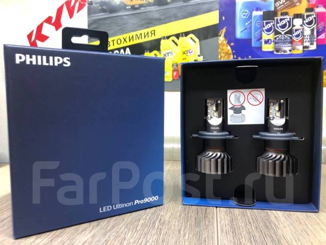 Комплект LED ламп Philips Ultinon Pro9000 H4 +250% 5800K (2 шт. ) NEW ...