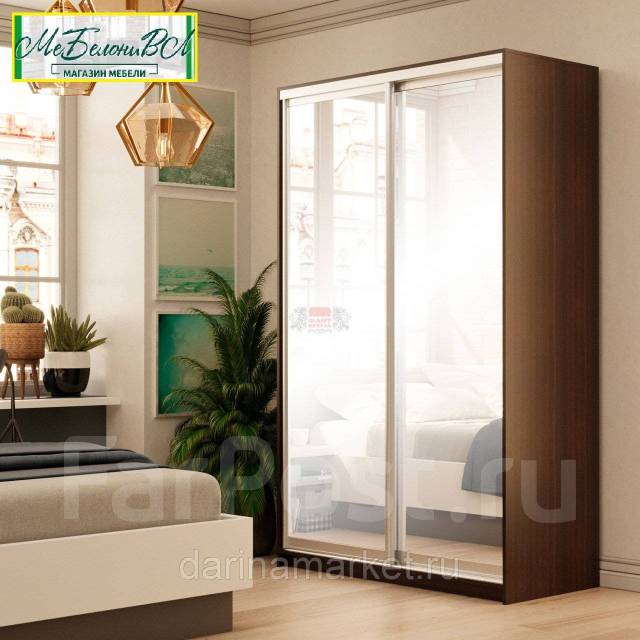 Шкаф-купе Мираж-10 1м (гл.460) 2 цветовых решения - Мебель во Владивостоке