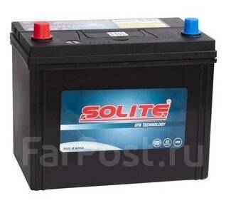 Аккумулятор Solite EFB S95R 80а/ч 790A (Start-Stop) (80D26R), прямая (правое), 80 А.ч. корея ...
