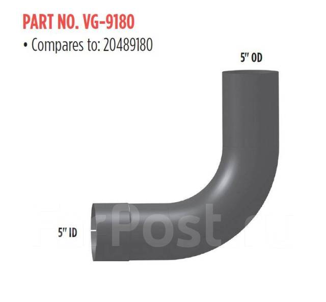 Труба глушителя 5 90 градусов Freightliner Century, Freightliner ...