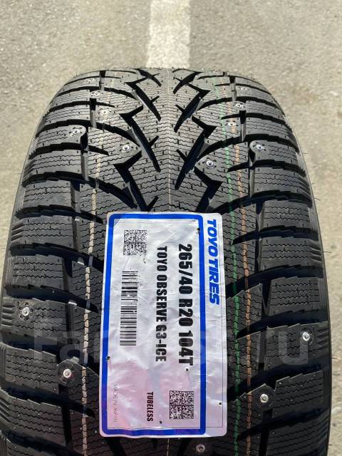 Toyo Observe G3-Ice, 265/40R20 104T, 20", 2 шт, в наличии, 265 мм, 40 % ...