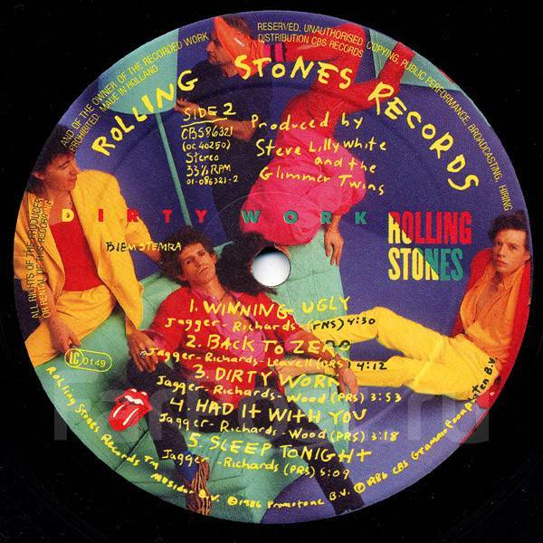 Пластинка LP Роллинг Стоунз Rolling Stones – Dirty Work, б/у, в наличии ...