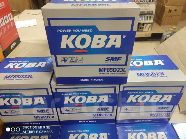 Аккумулятор KOBA SMF MF85D23R емк.68А/ч п. т.600А Выпуск 2022 год - Аккумуляторы во Владивостоке