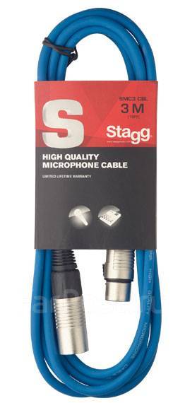 Микрофонный шнур, xlr-xlr, длина 3 метра, цвет фиолетовый Stagg SMC3 ...