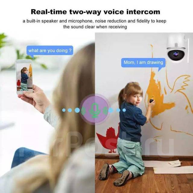 Панорамная Wi-Fi IP-камера HOCO DI10 smart camera 360° ,1080p - Сетевое ...