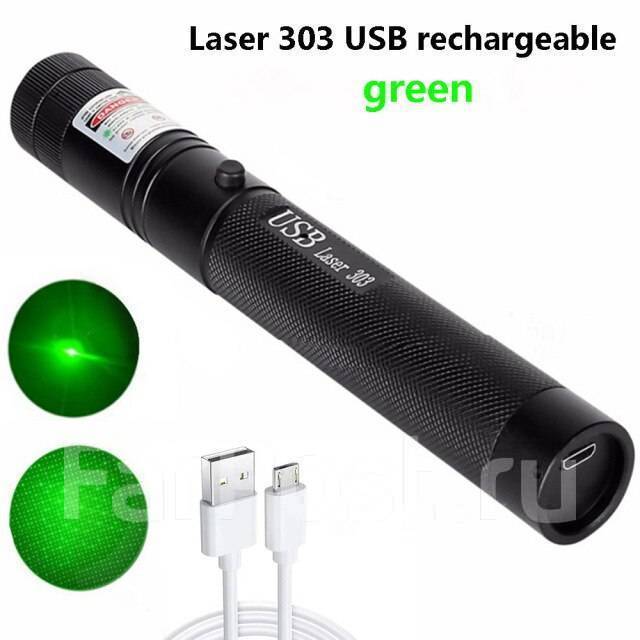 Зеленая мощная лазерная указка Sdlaser 303 с USB зарядом аккумулятора ...