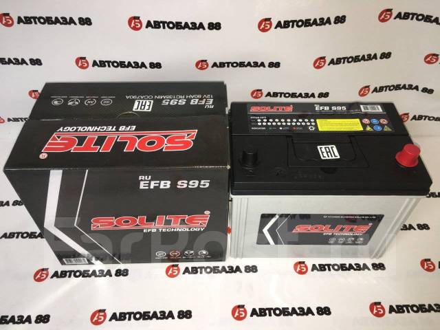 Аккумулятор Solite EFB S95 S-95 80а/ч 790A (Start-Stop S85) (75D26L) - Аккумуляторы во Владивостоке
