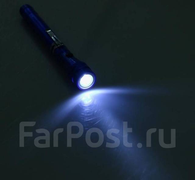 Фонарь, Телескопический, Выдвижной, с Магнитом, Светодиодный, 3 диода ...