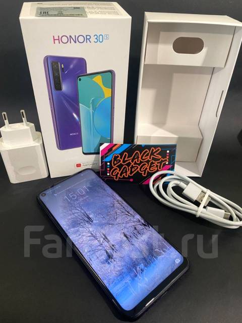 Honor 30S Черный! 128Gb! Гарантия! Полный оригинальный комплект ...