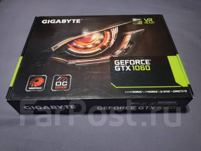 Gigabyte GeForce GTX 1060 Windforce OC 6Gb, б/у, в наличии. Цена: 9 000 ...