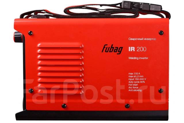Сварочный аппарат "Fubag" IR 200 VRD, инвертор 220В, 200А, ф1.6-5.0 мм ...