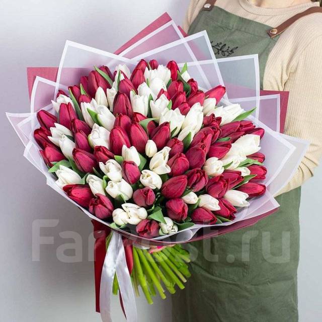 101 Тюльпан (Букет из Приморских Тюльпанов), новый, в наличии. Цена: 9 ...