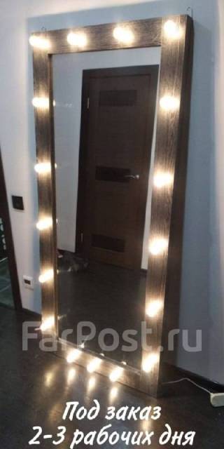 Зеркало для визажиста из ЛДСП "Черный принц" от Матерская Loft, новый ...