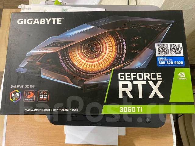 Видеокарта RTX 3060ti Gigabyte Gaming OC, новый, в наличии. Цена: 44 ...